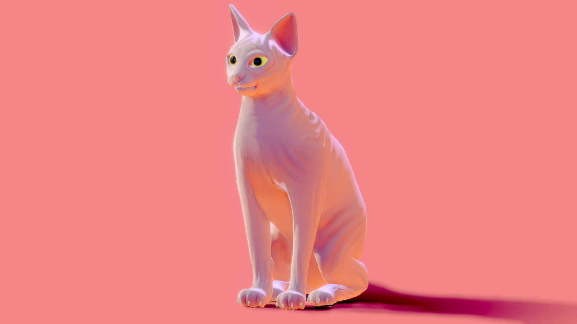 Low poly - Stylized cats - Sphynx Cat - Buy Royalty Free 3D model by ...