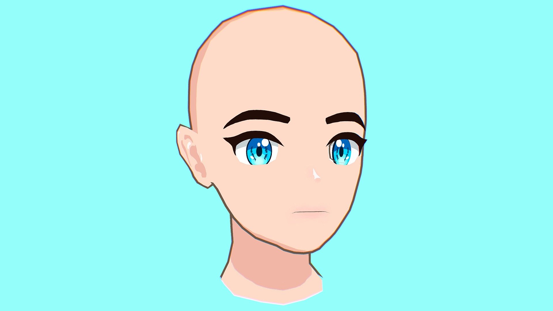 Free Pack - Anime Head - Download Free 3D model by PolyOne Studio ...