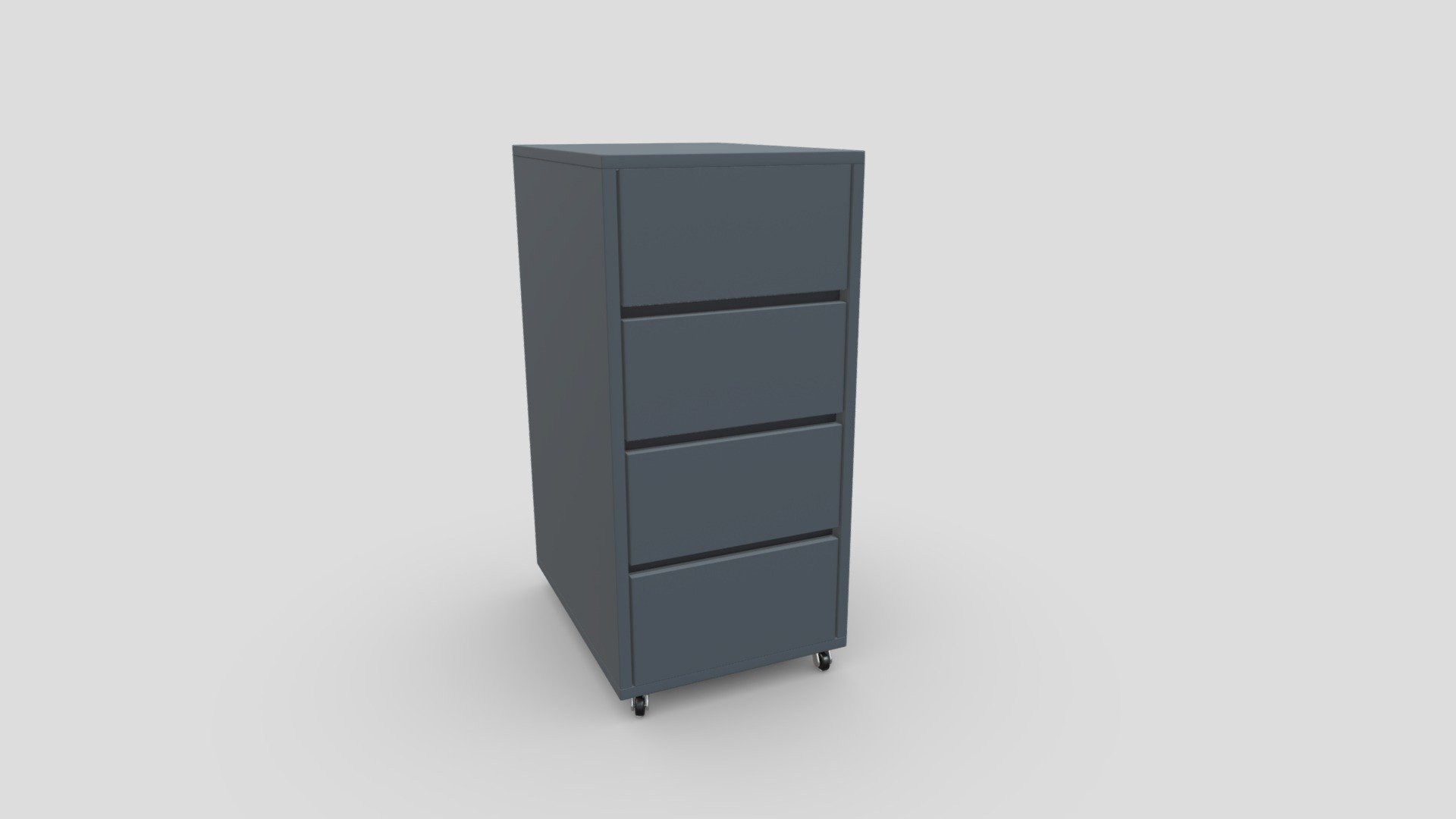 Iron movable 4-tier chest of drawers - Buy Royalty Free 3D model by ...