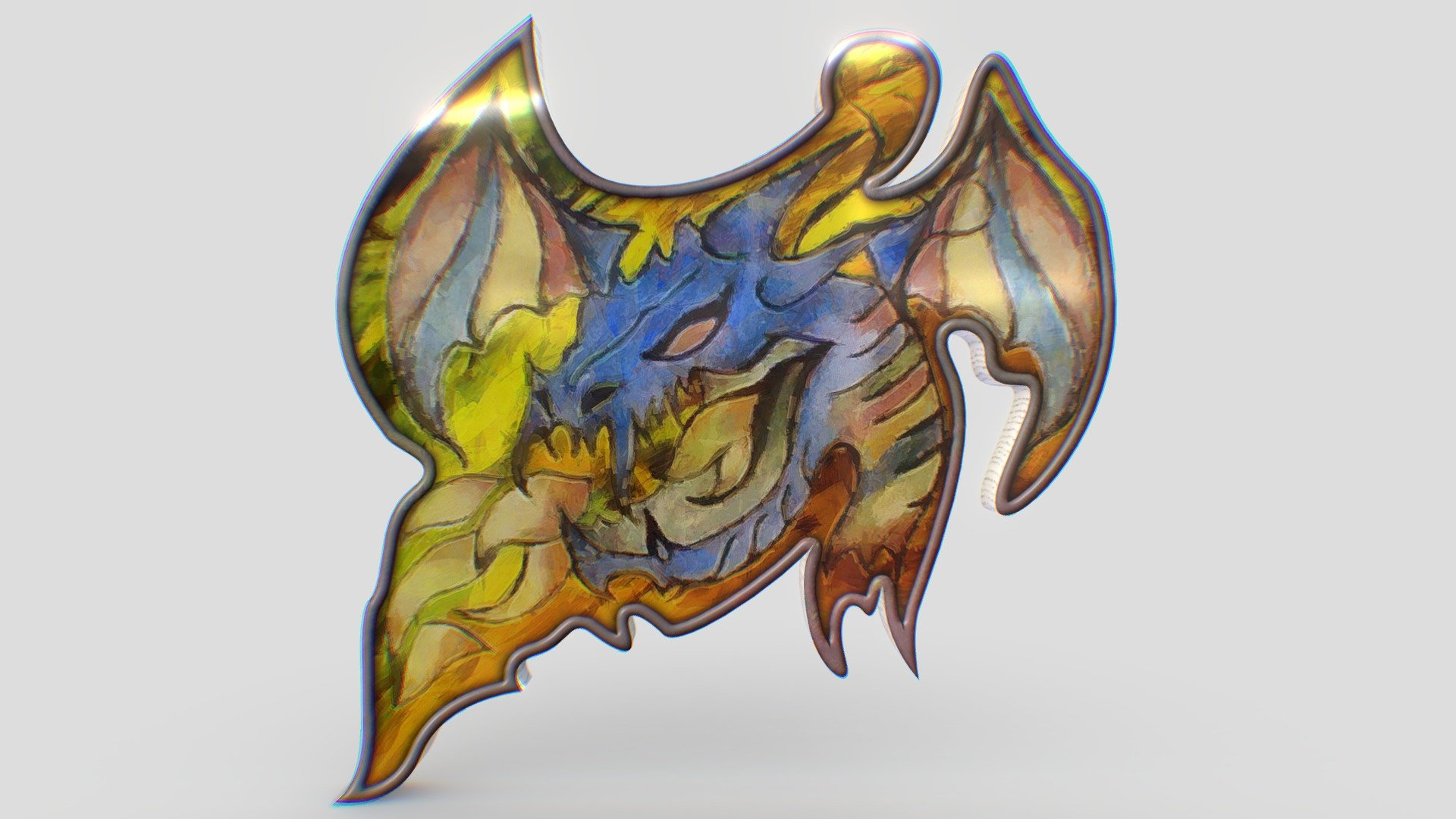 Dragon Badge - Buy Royalty Free 3D model by USERVIBE (@us3rvib3 ...