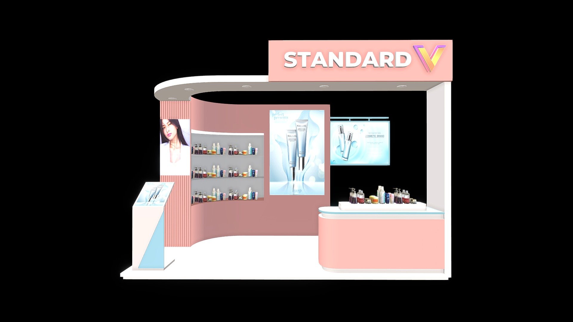 Standar Booth - 3D model by vodongdsn (@00vecter00) [b7a977c] - Sketchfab