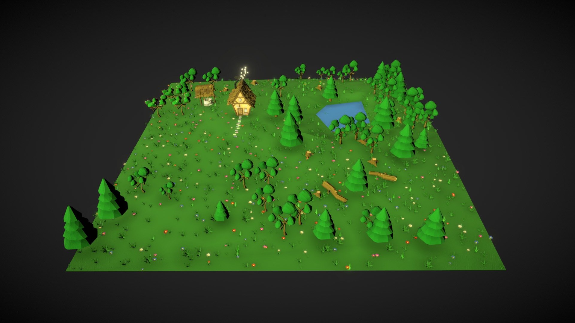 Cottage in the forest - Download Free 3D model by Le_goushque [b7aad49 ...