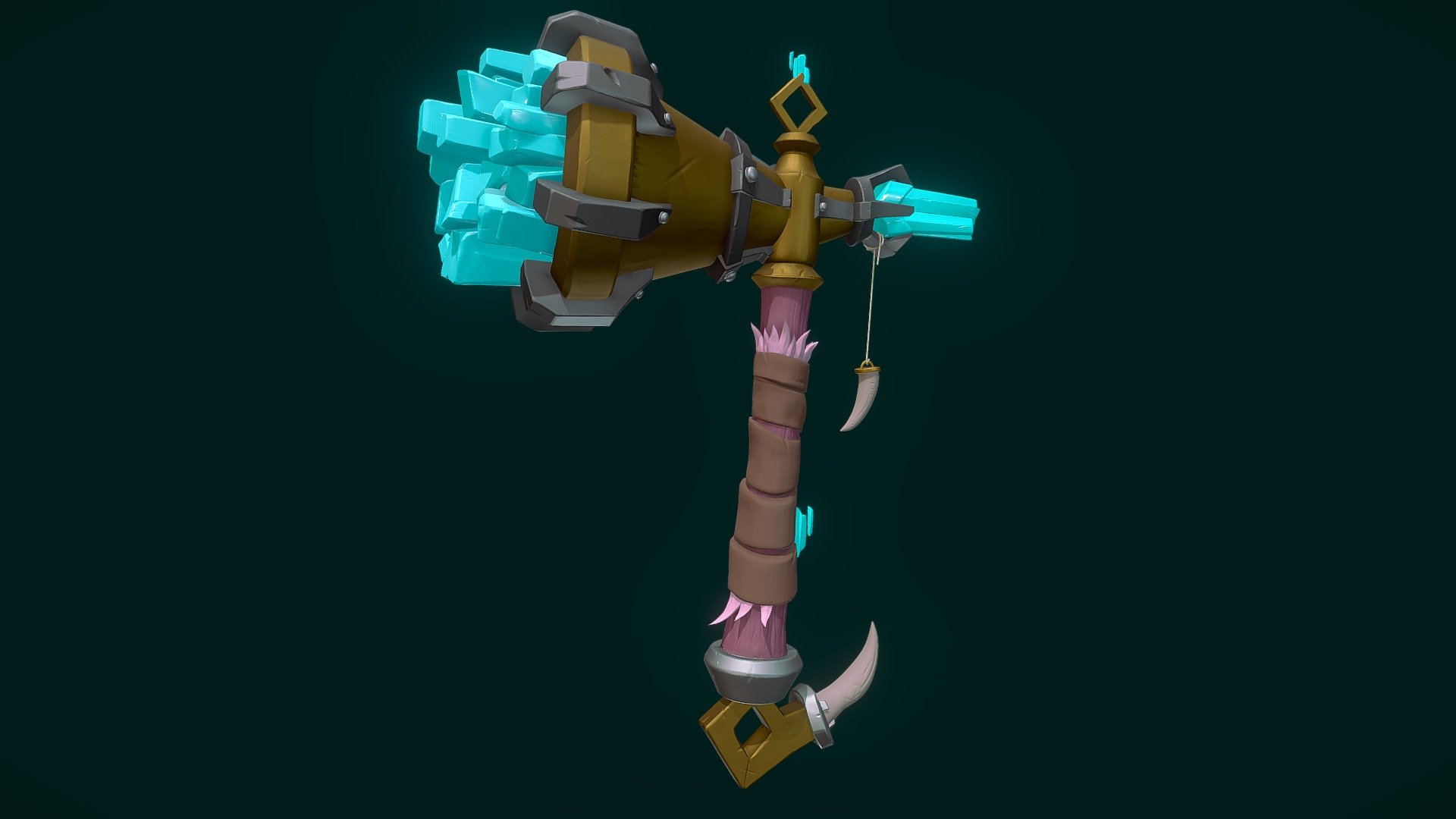 Crystal Hammer ~ Stylized Weapon - 3D model by KonstantinaBeratze ...