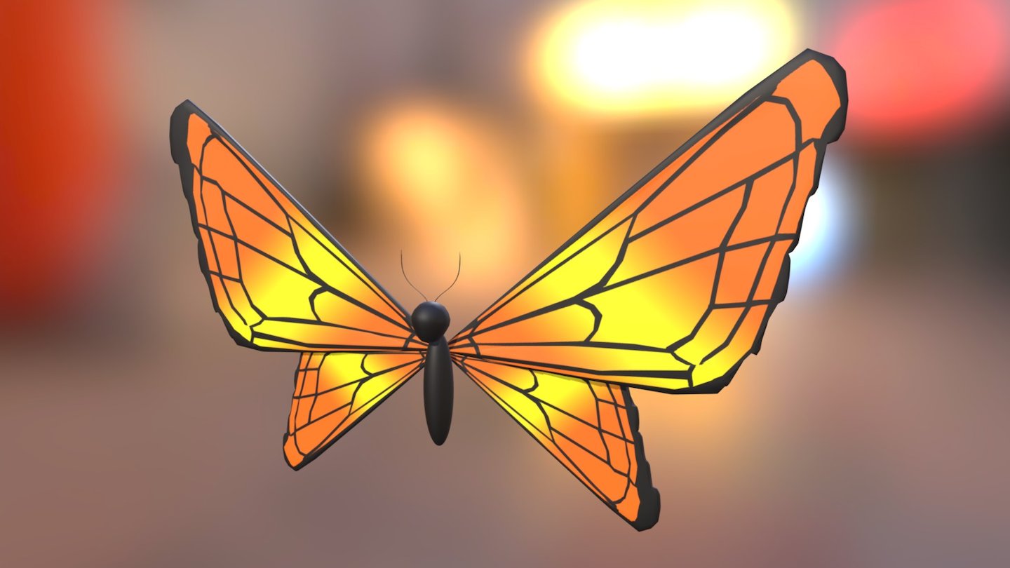 Butterfly 3 - 3D model by gioiarobert5 [b7addd9] - Sketchfab