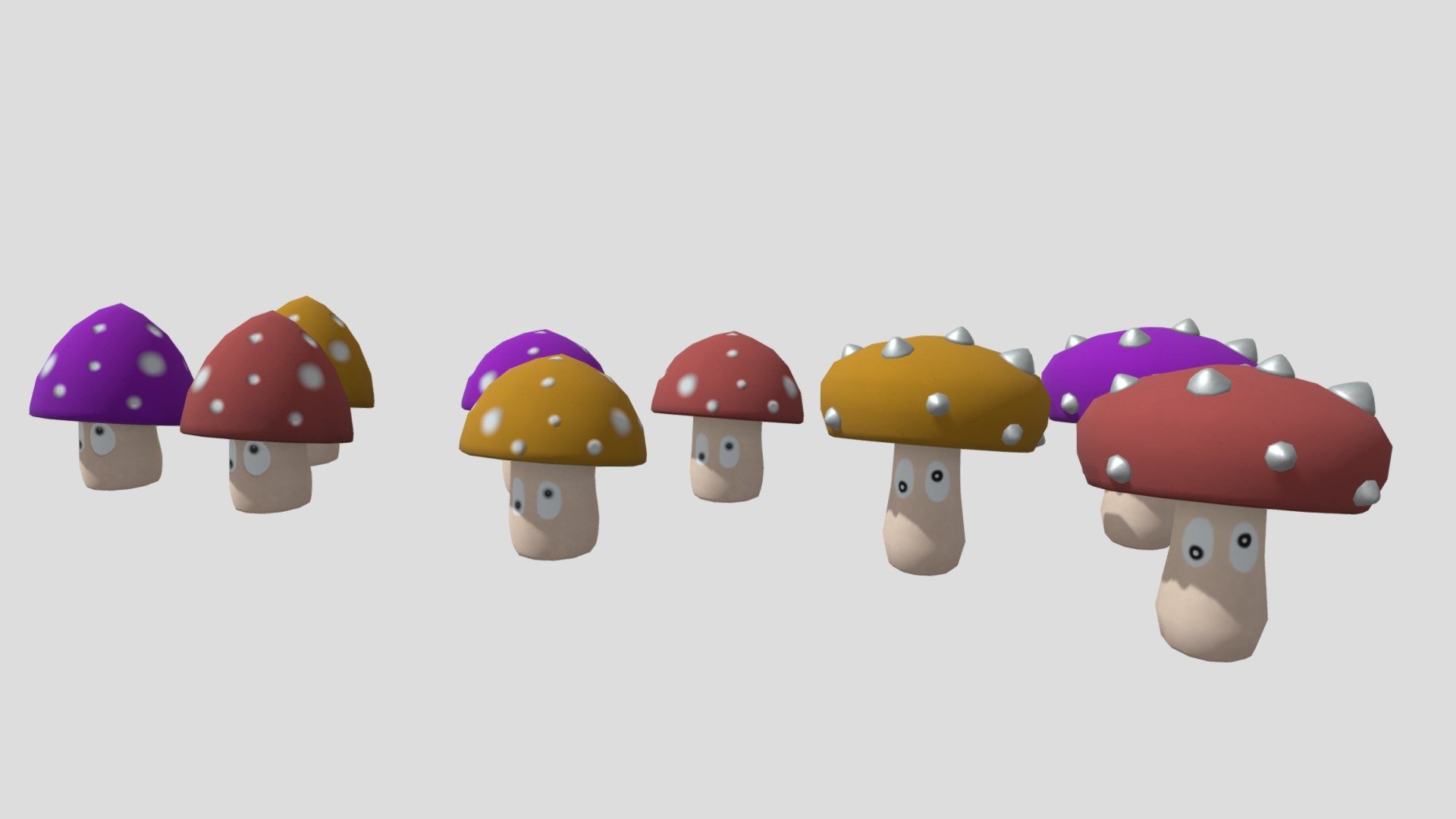 Mushrooms Enemies - 3D model by Daniel.Marquez2 [b7aee9a] - Sketchfab