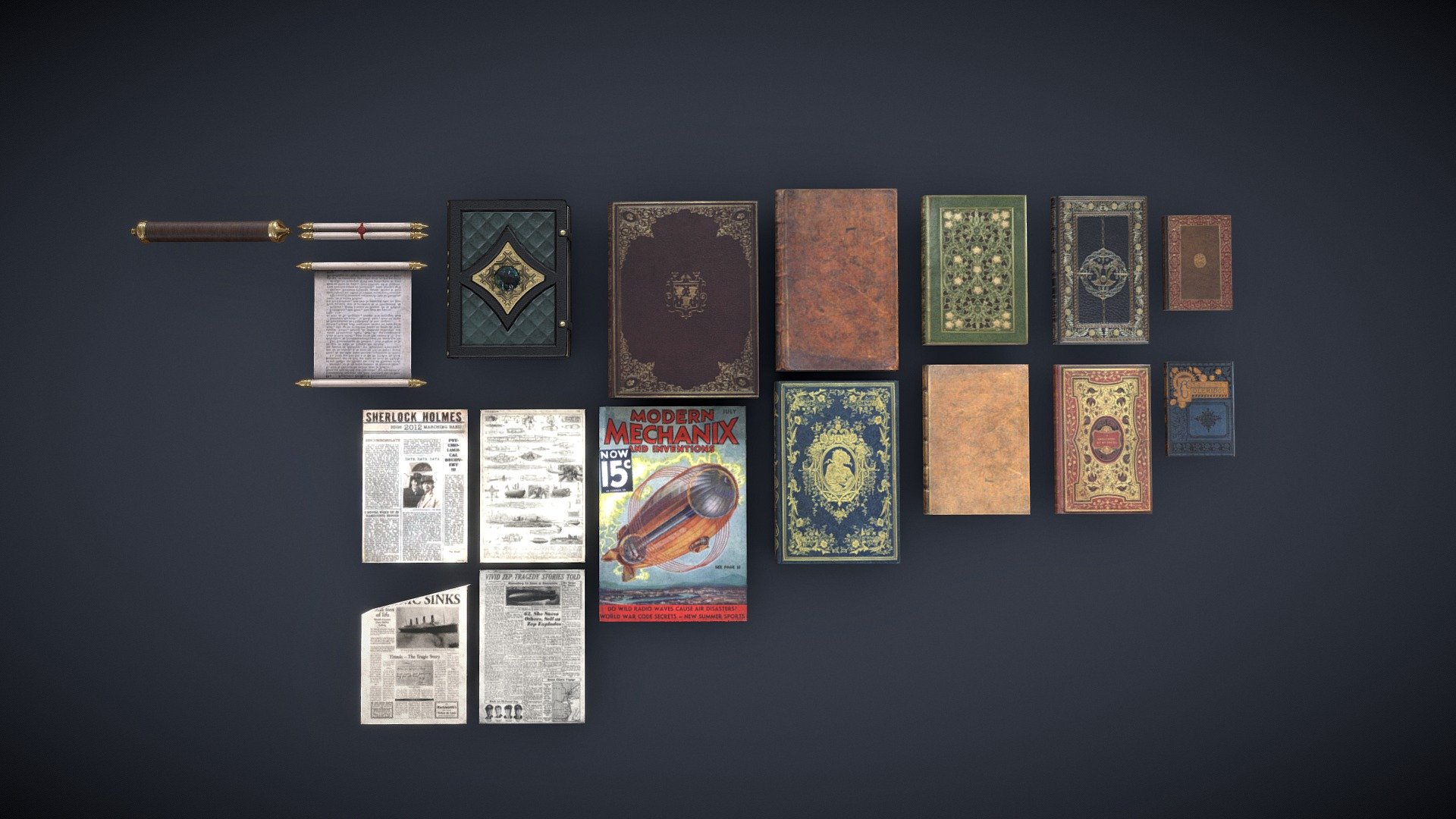Books_LowPoly - Buy Royalty Free 3D model by Elkandar [b7b0341 ...