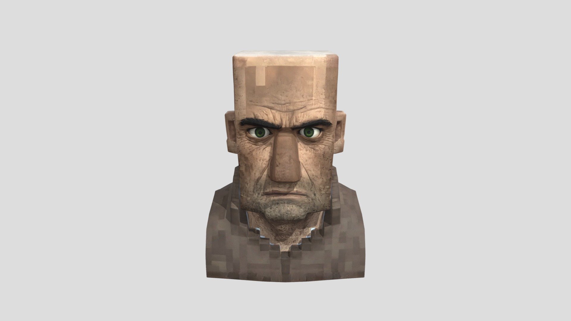 Minecraft Realistic Villager Head - Download Free 3D model by Kokk ...
