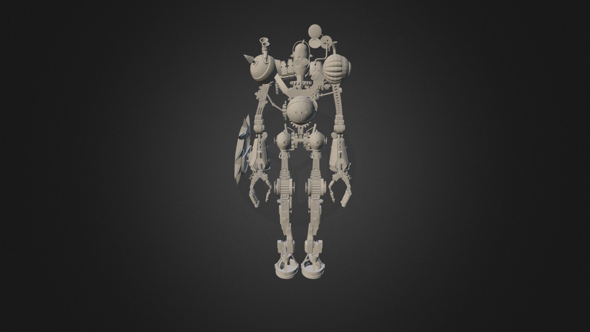 Steampunk robot - 3D model by Viridiana (@Zeros-maze) [b7b184b] - Sketchfab