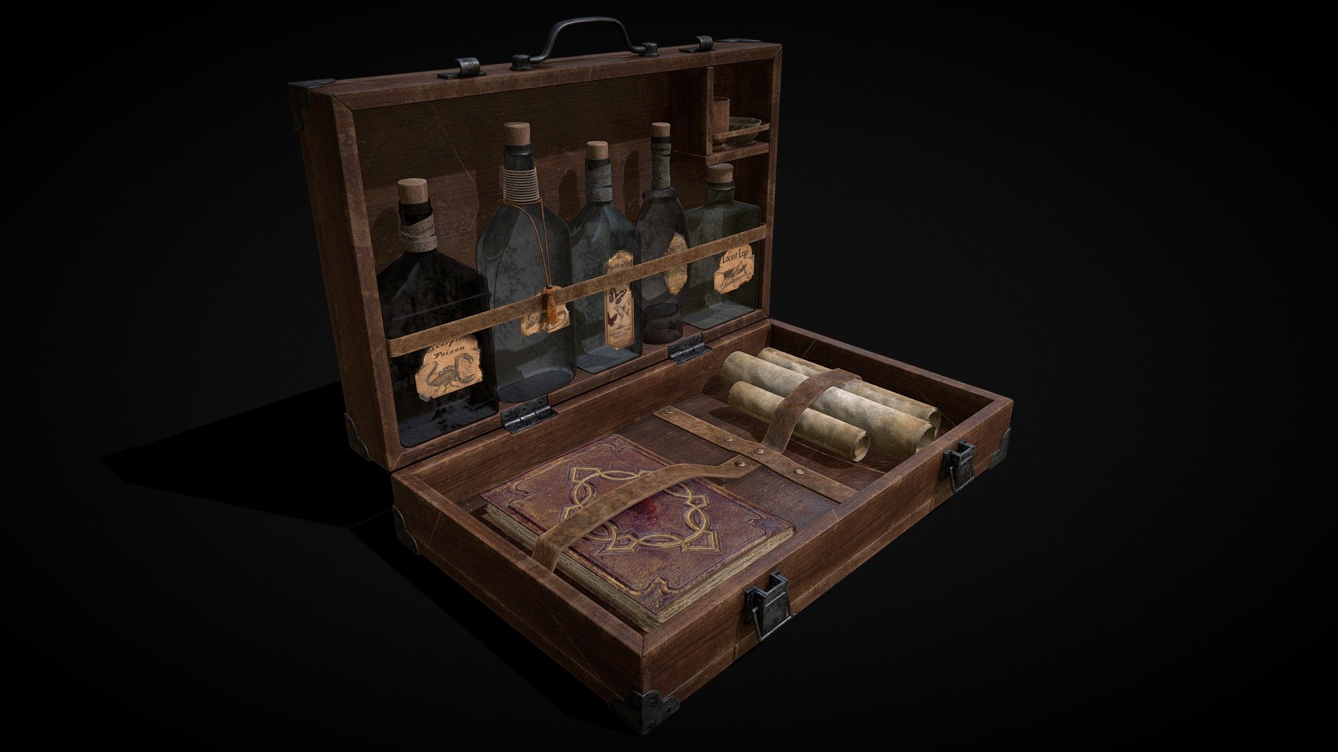 Rustic Potion Makers Briefcase - Buy Royalty Free 3D model by ...