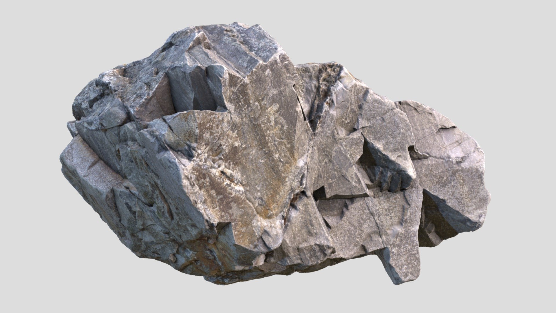 Alaskan Cliff Rock 17 PBR game ready with LODs - 3D model by ...