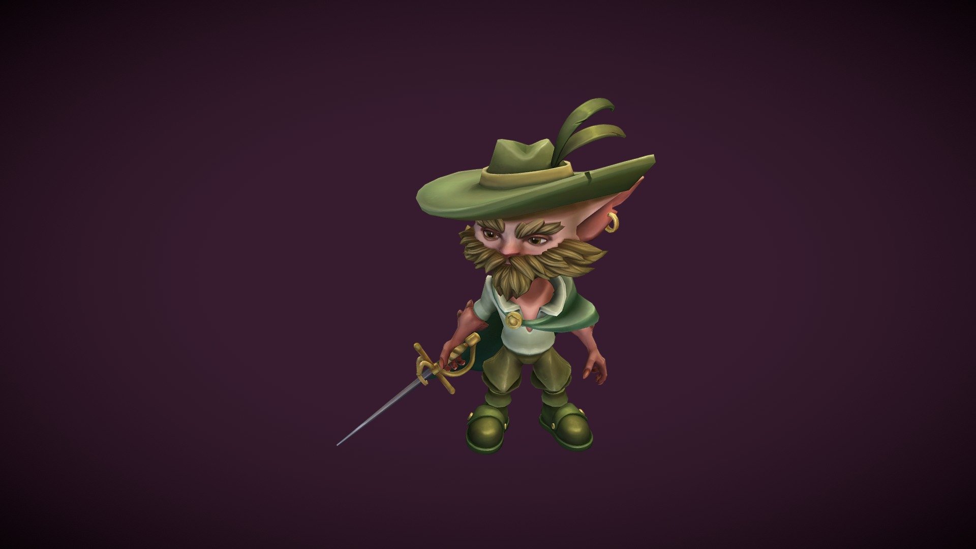 Low-poly Musketeer - 3D model by Yuliya_Linkova [b7c16d0] - Sketchfab