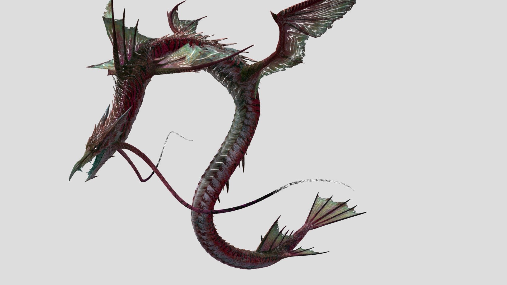 Leviathan - Low Res - Red - Attack - FF7 Remake - Download Free 3D ...