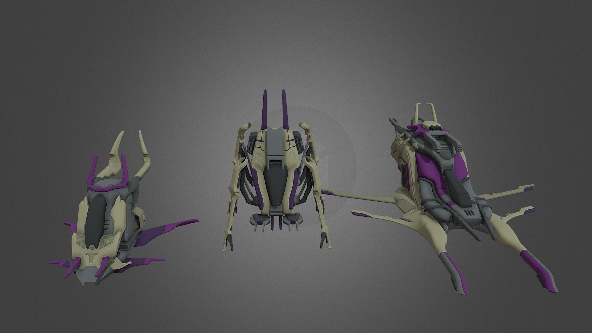 Alien vehicles variations - 3D model by Andrew Kmet (@andrewkmet ...