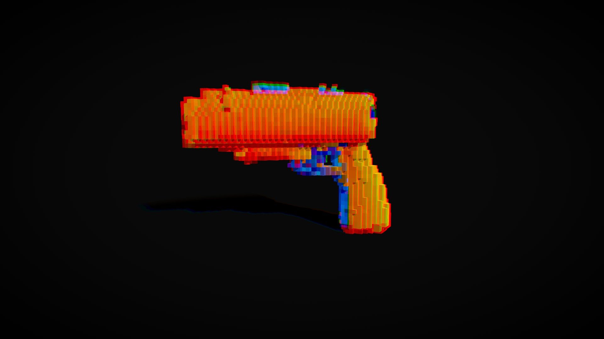 Retro voxel gun - Download Free 3D model by Deepak_Sharma [b7c9741 ...