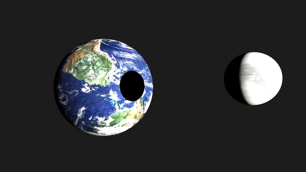 Solsystem Earth Moon - 3D model by ato [b7ca713] - Sketchfab