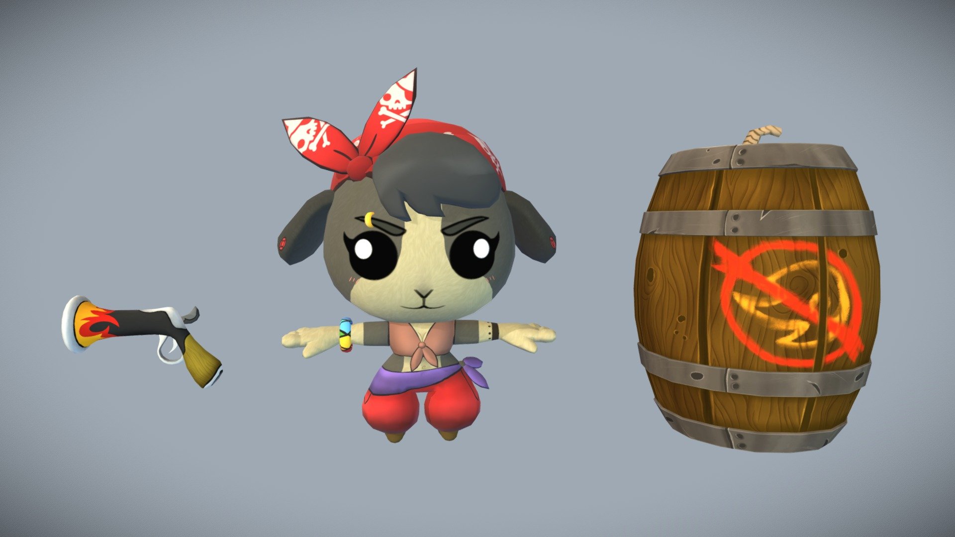 NEKO Ghost Jump! - Mini Boss, Gunner - 3D model by SheWhoKnocks ...