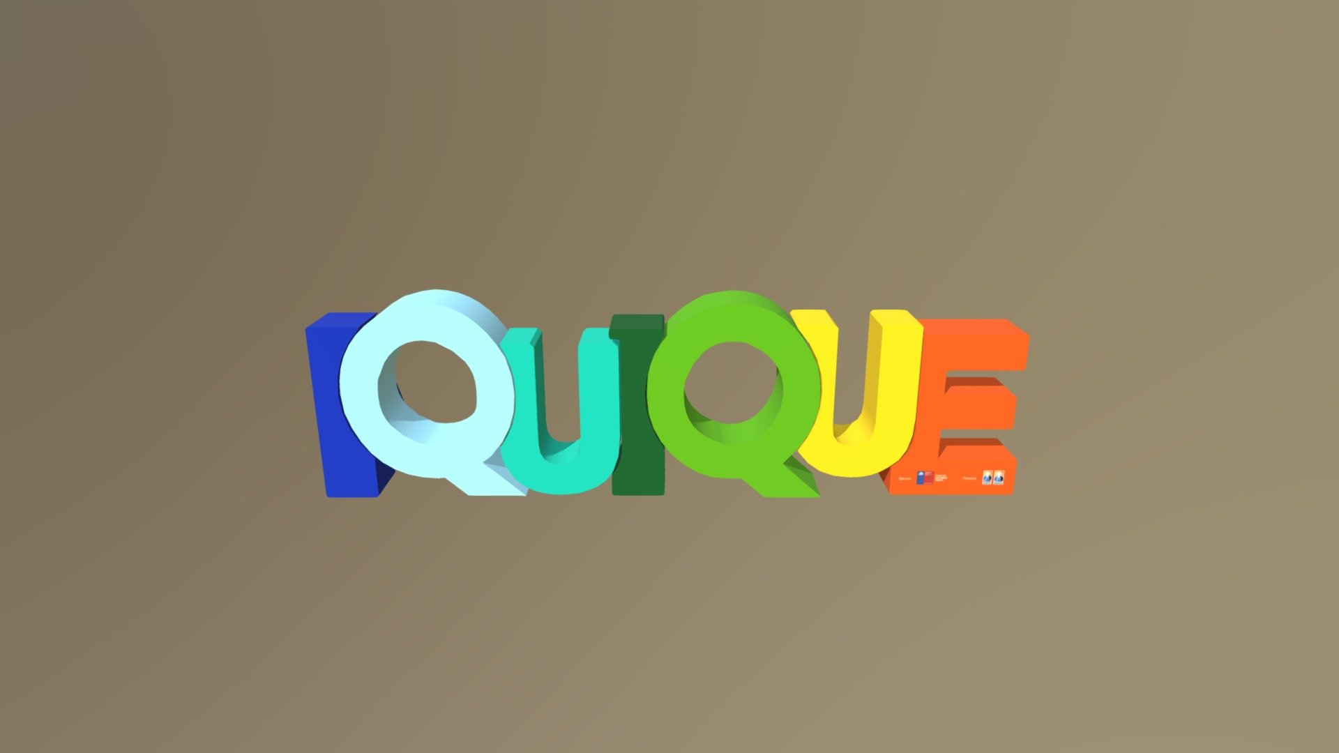 LOGO IQUIQUE FINAL - 3D model by ardales [b7cd3f8] - Sketchfab