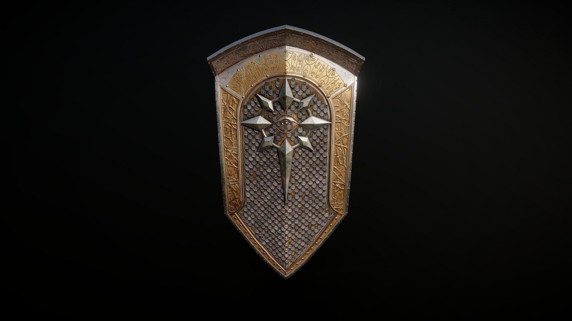 Ornamental Shield - Buy Royalty Free 3D model by Bruno (@Tortillon ...