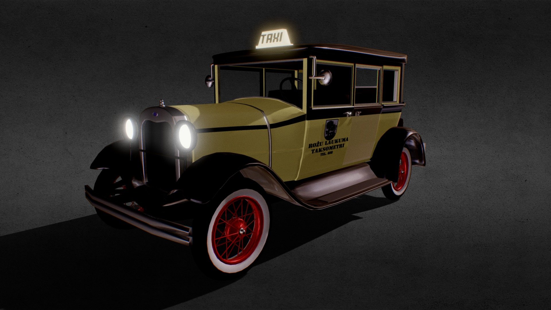 Model A Taxi - 3D model by Libau Media (@robinmikart) [b7d8c11] - Sketchfab