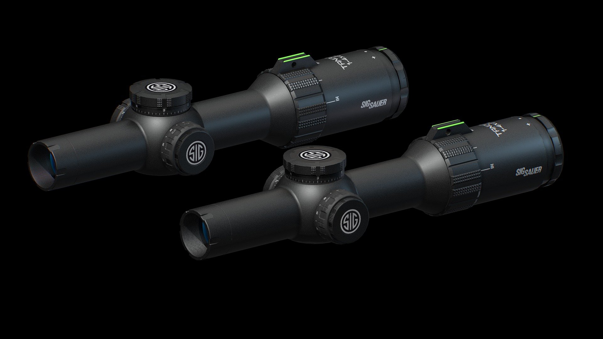 Sig Sauer TANGO4 1-4X24 Scope Highpoly & Lowpoly - Download Free 3D model by valterjherson1 ...