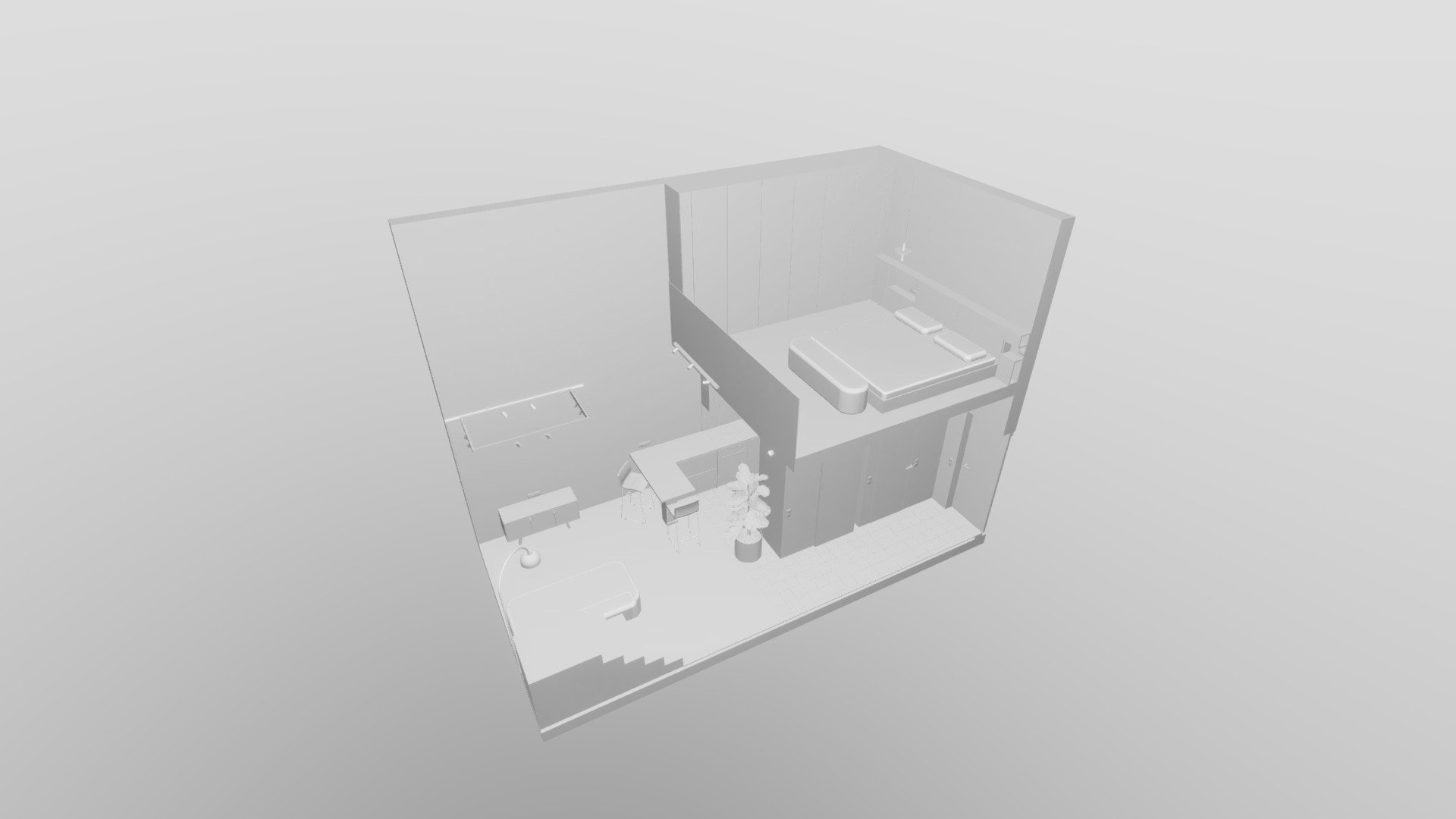 Apartment model - 3D model by DASH CLASS (@dashclass) [b7ec0d1] - Sketchfab