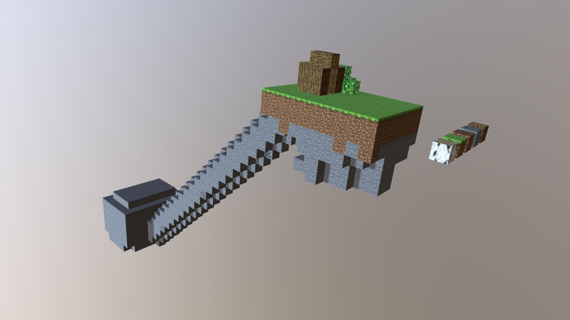 Minecraft Diorama - 3D model by argon11 [b7ec55e] - Sketchfab