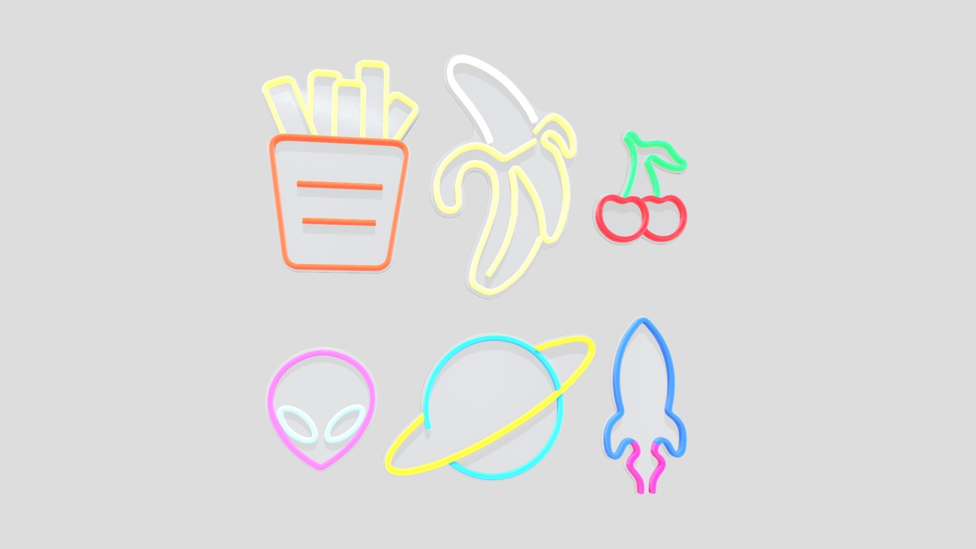 Neon Sign Pack 2 - Buy Royalty Free 3D model by plaggy [b7ed2b1 ...