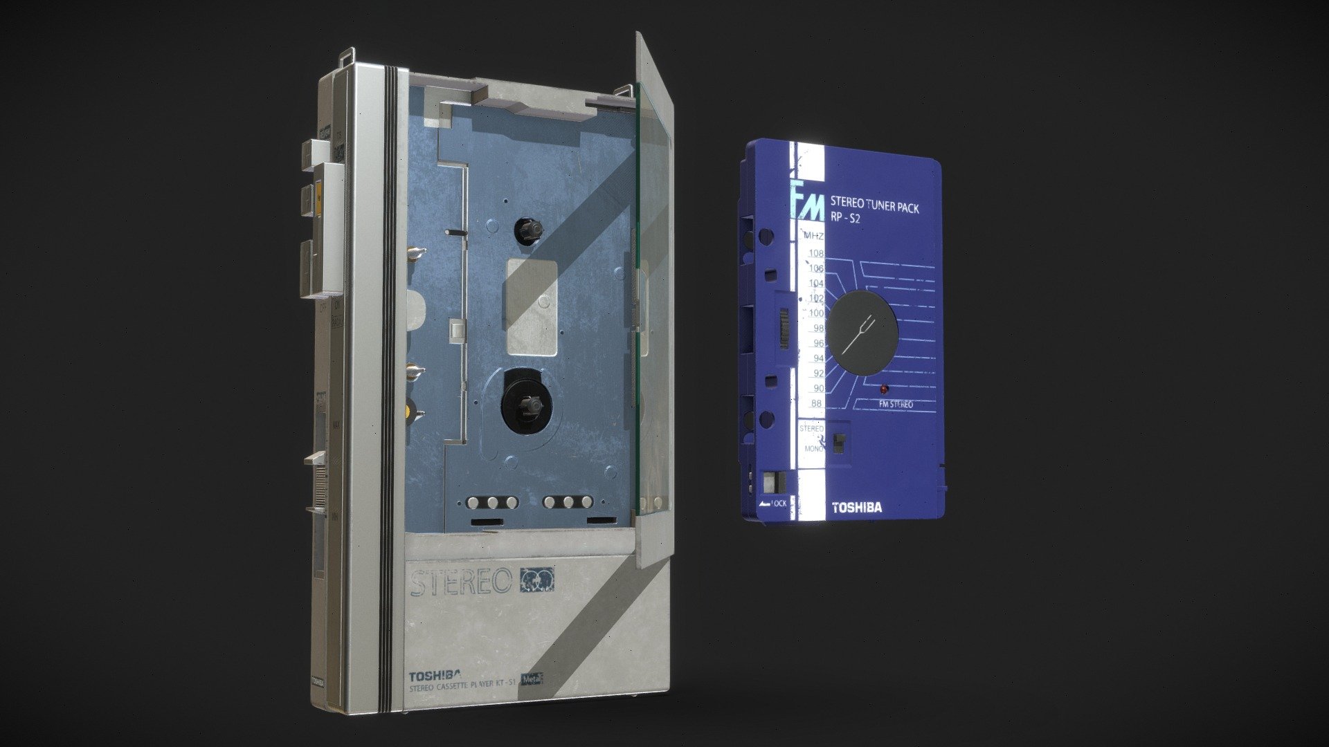 Toshiba KT-S1 Walkman - 3D model by Hige3D [b7ed3d7] - Sketchfab