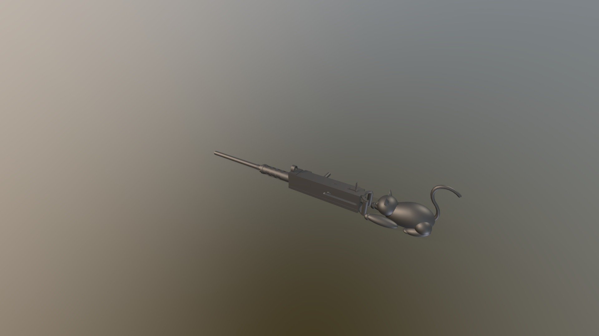 Cat with 50 cal - Download Free 3D model by Warfare (@warfare34 ...