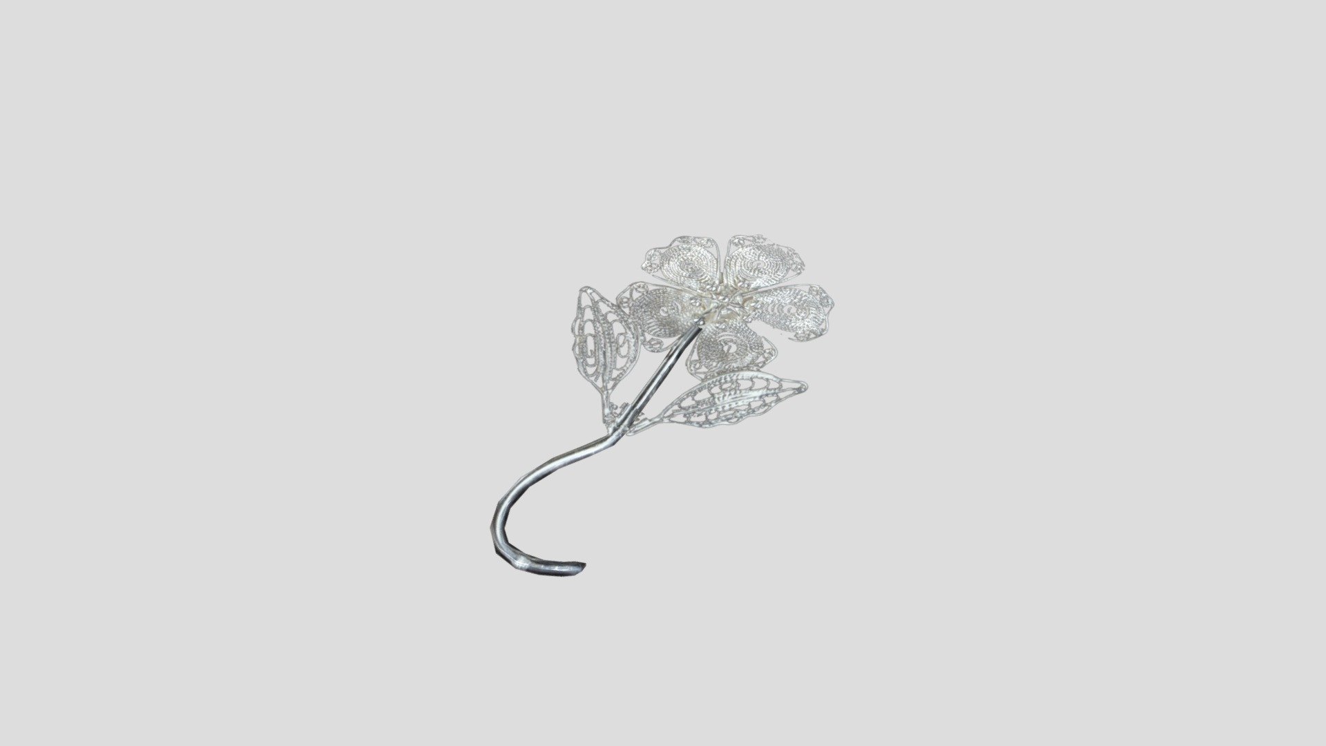 02 Brooch Bunga Raya Bertangkai - Download Free 3D model by ...