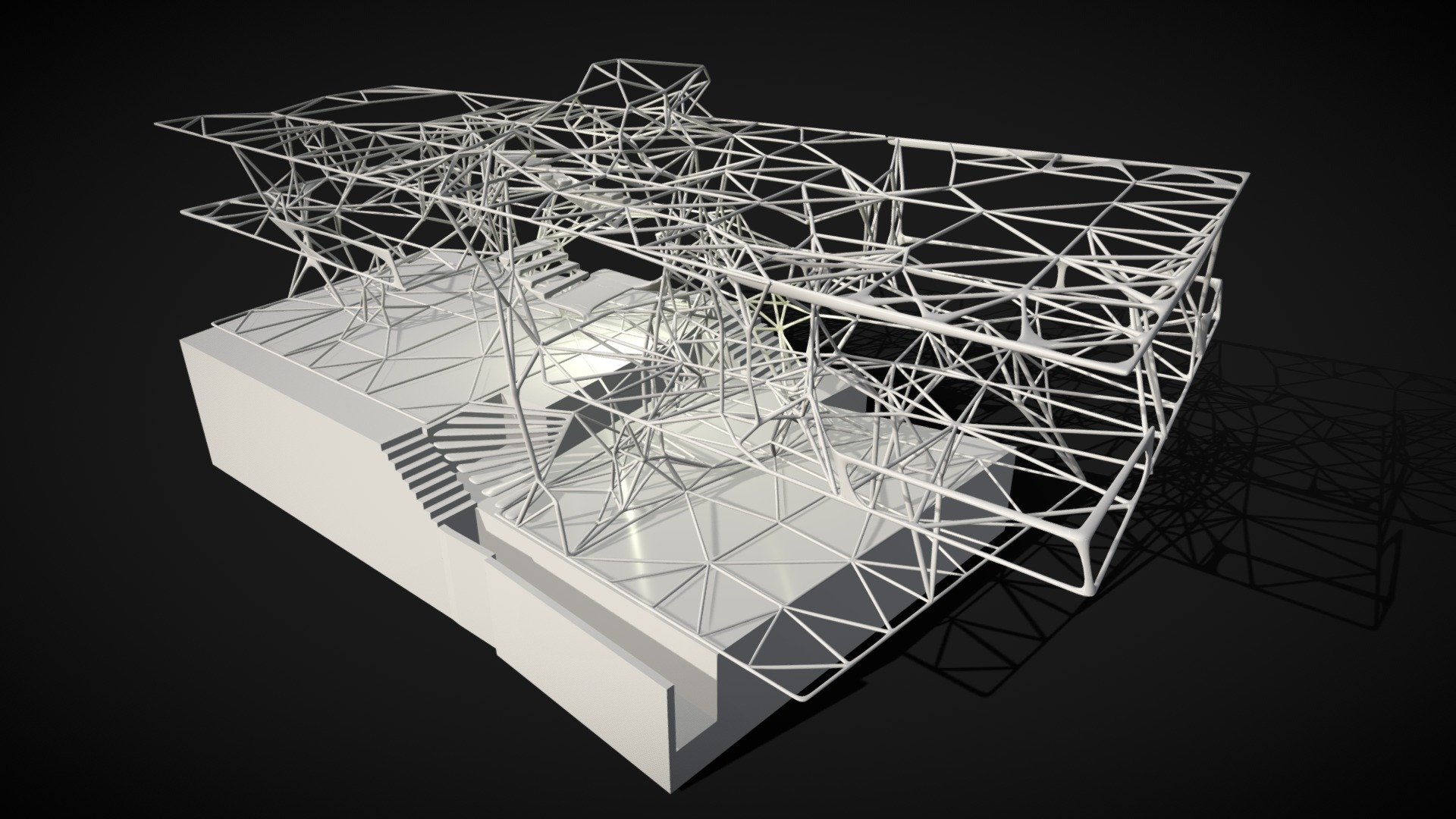 Force Flow Finder Network/ Integrated structures - 3D model by Junghwo ...
