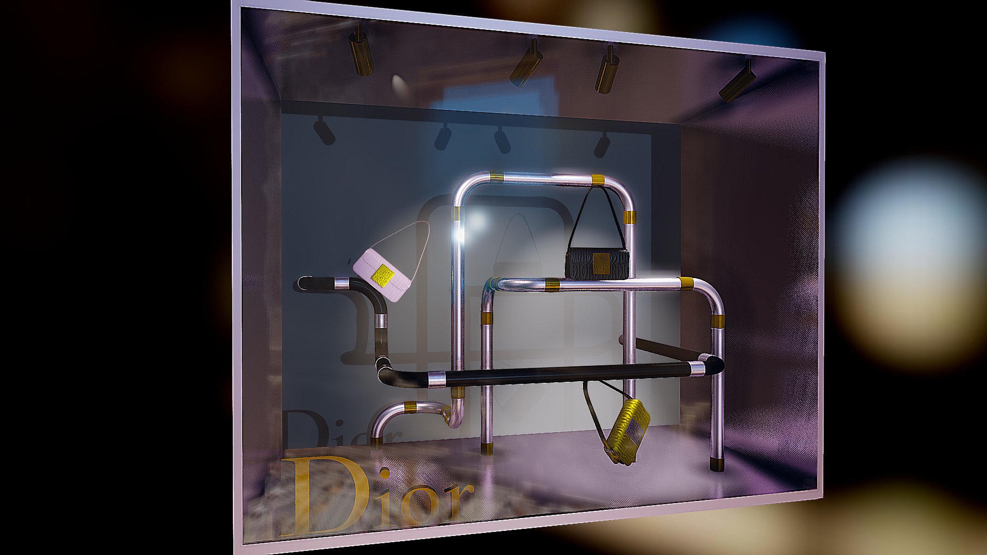 Dior window display (escaparate) - Lady DIOR - 3D model by vmmaniac ...