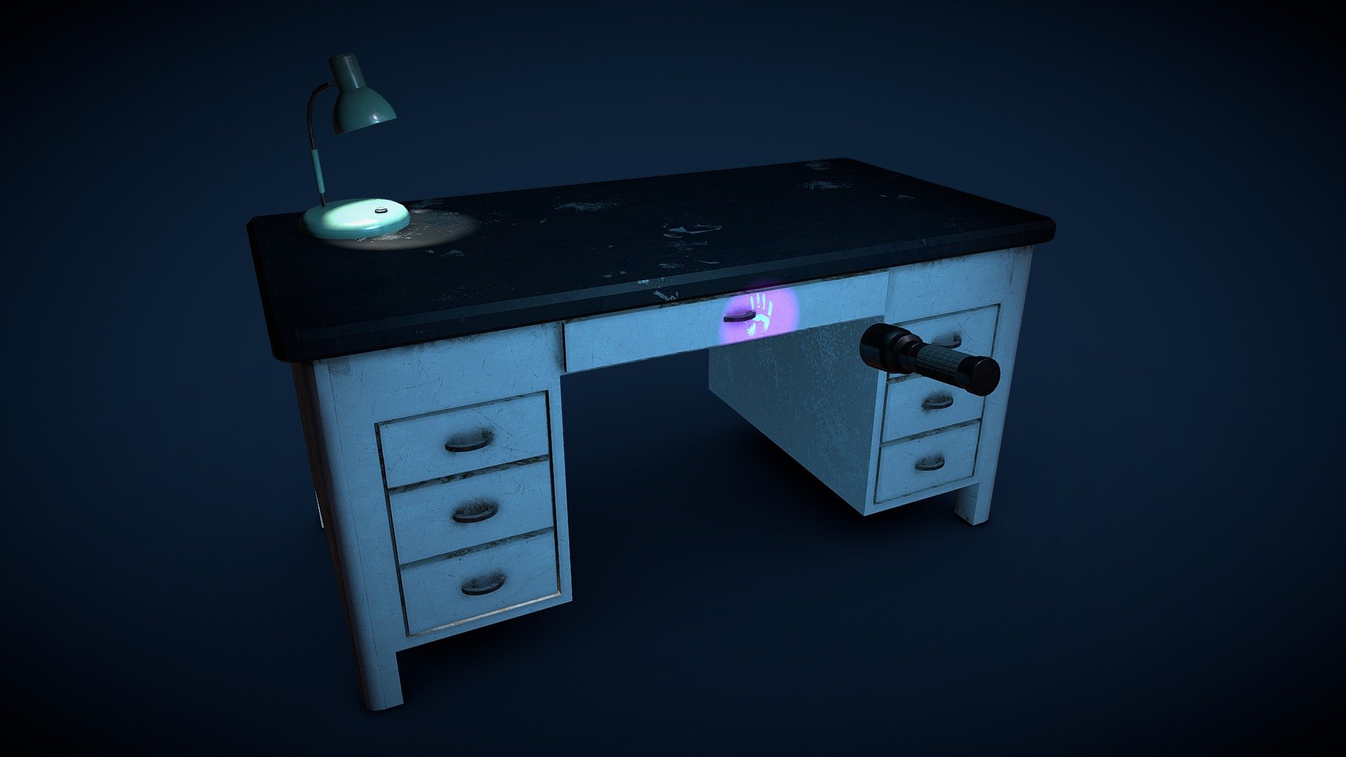Spooky Metal Desk - 3D model by Fromgf [b7f2a8d] - Sketchfab