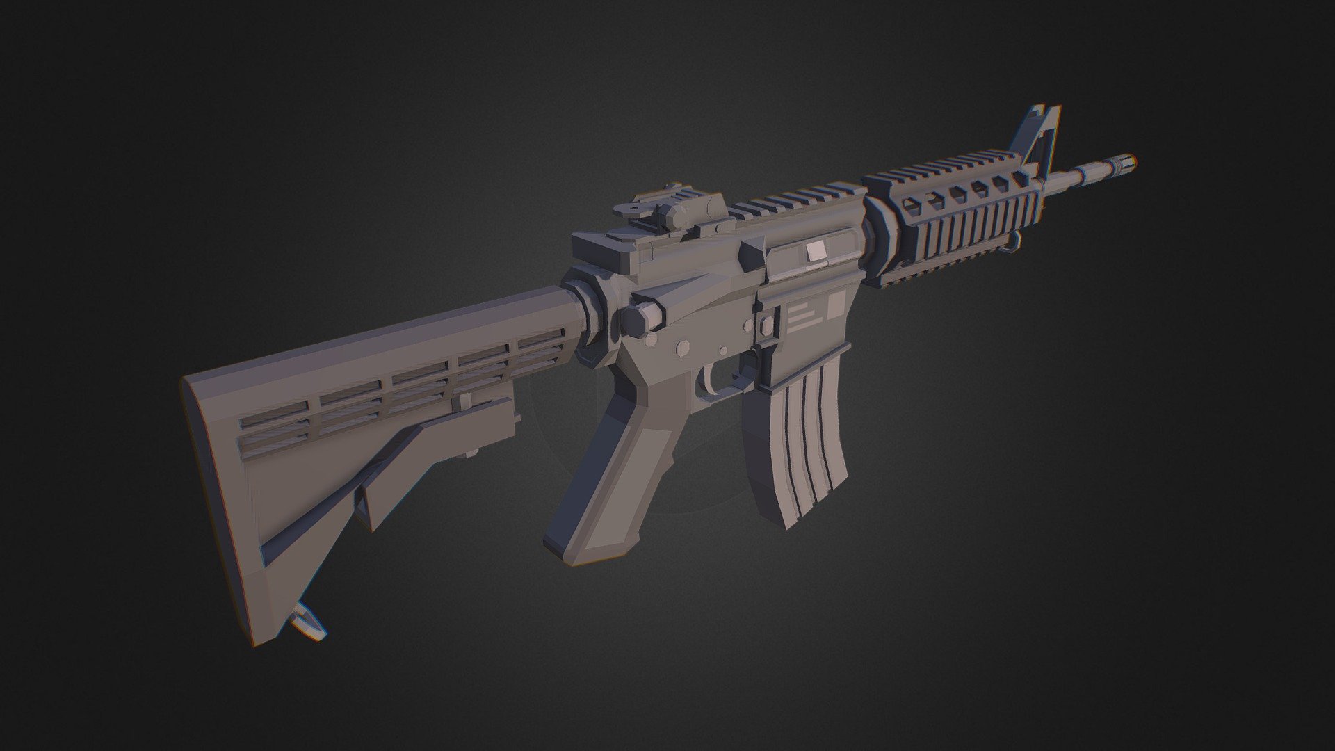 LowPoly M4 Assault Rifle - 3D model by tolotedesign [b7f7404] - Sketchfab
