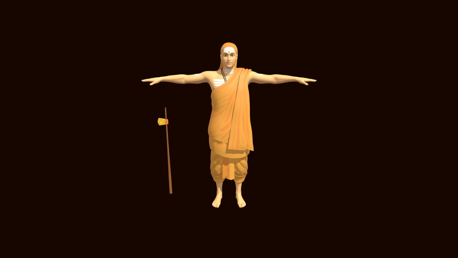 Adi Shankaracharya - 3D model by Unicornanimo (@girisubhadip) [b7fab59 ...