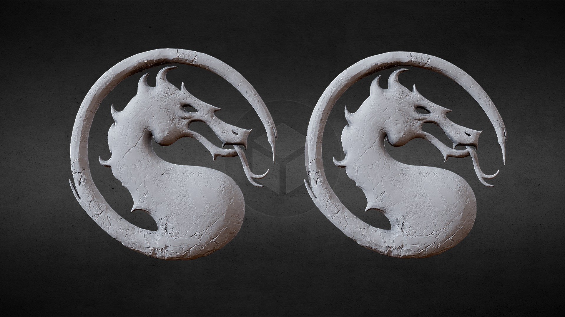 3D PRINTABLE MORTAL KOMBAT MK1 2023 DRAGON LOGO - Buy Royalty Free 3D ...