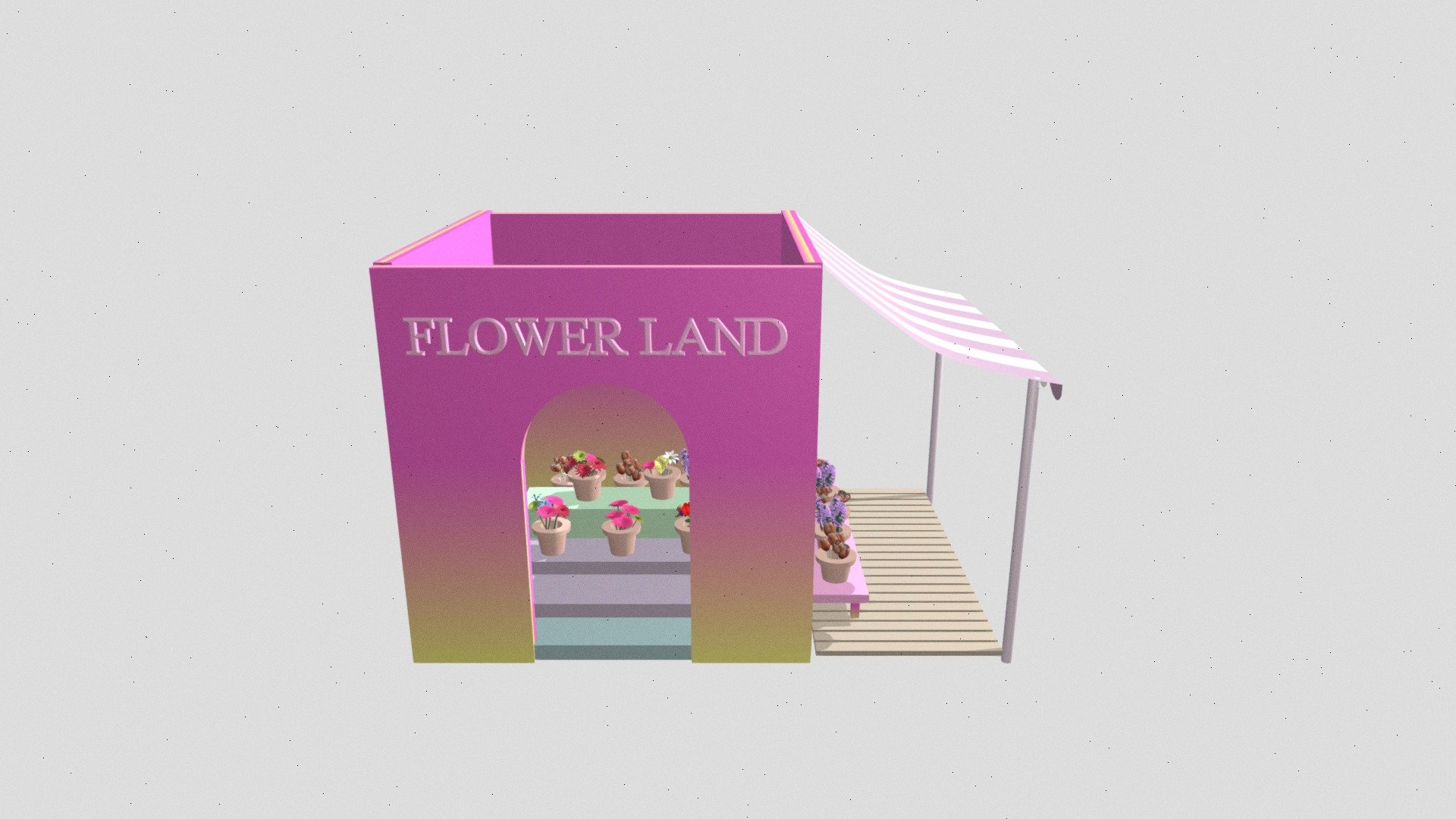 Flower Shop By Paweena - 3D model by ICTM3_2023 [b7ff8c8] - Sketchfab