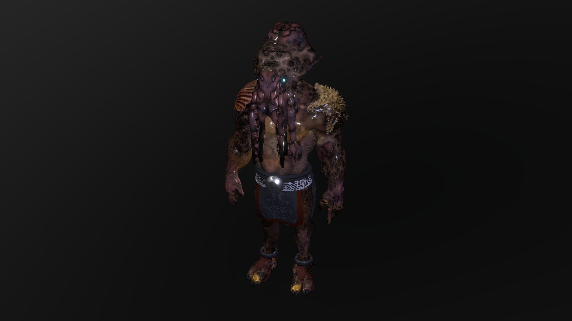 Cthuloid Brawler - Download Free 3D model by Harqo (@harqogames ...