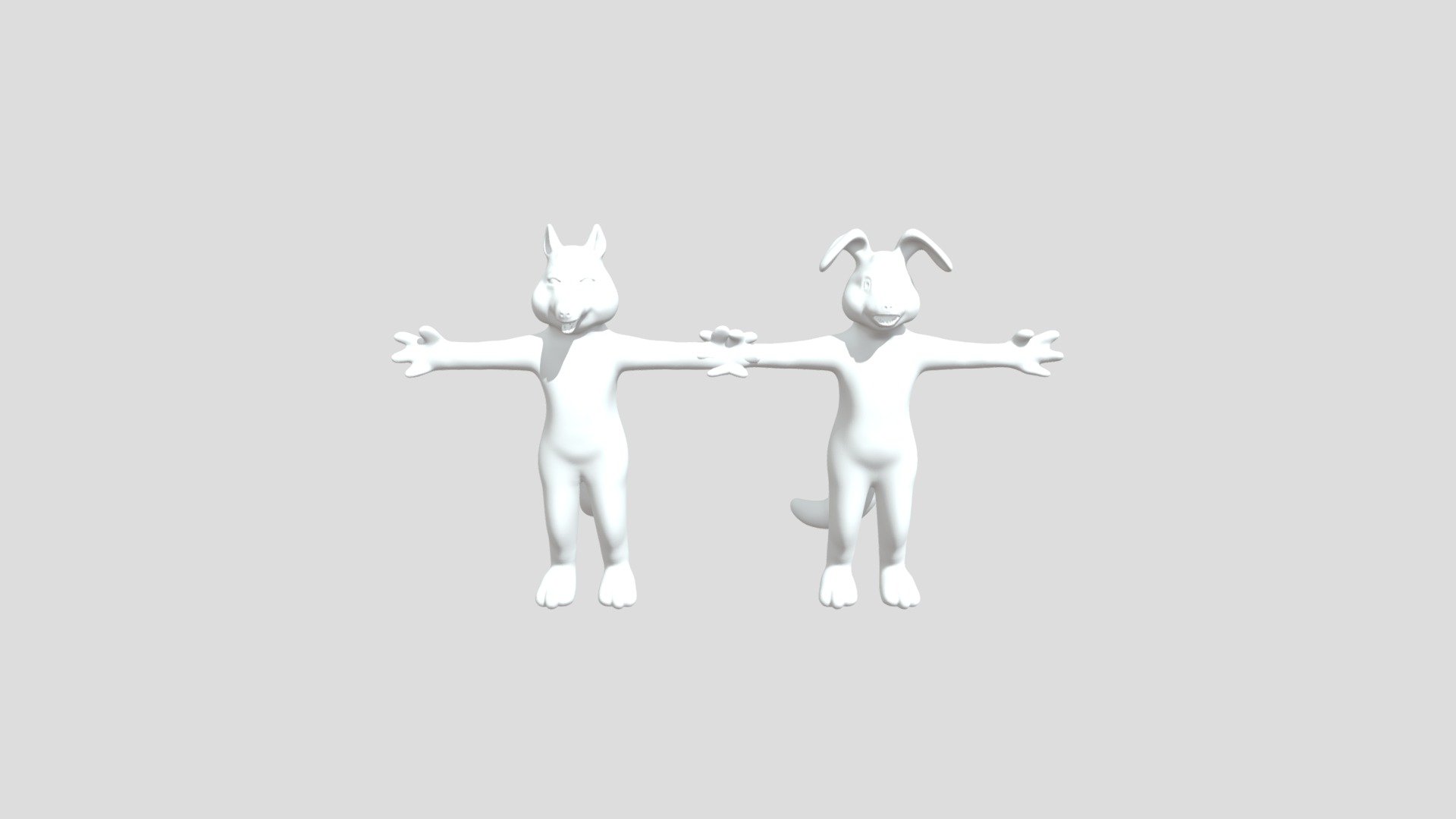 BunKit And Cabbit - 3D model by kitsunzoro [b80b812] - Sketchfab