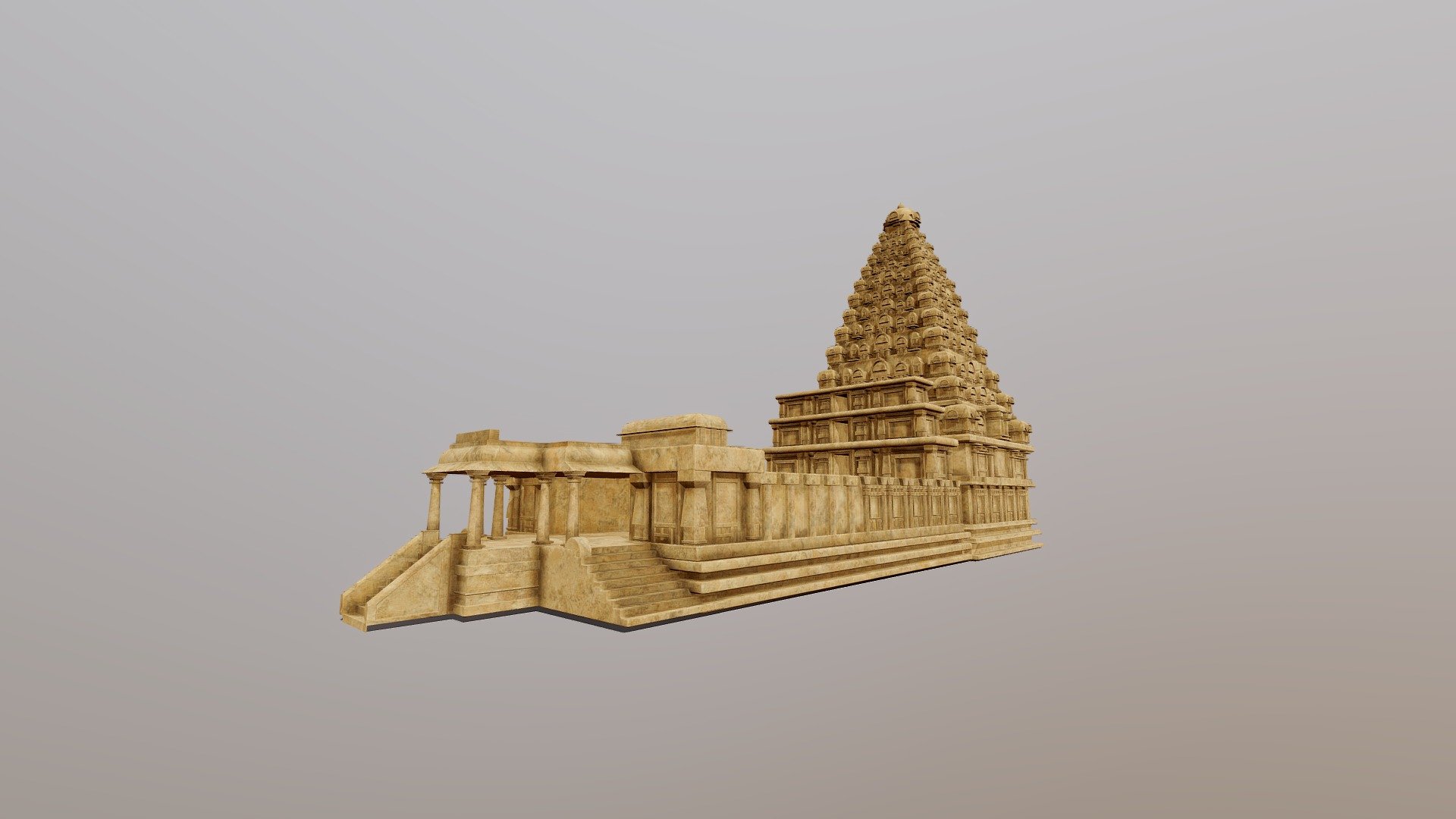 Brihadisvara Temple - 3D model by Dinesh.Jallu [b80c75f] - Sketchfab