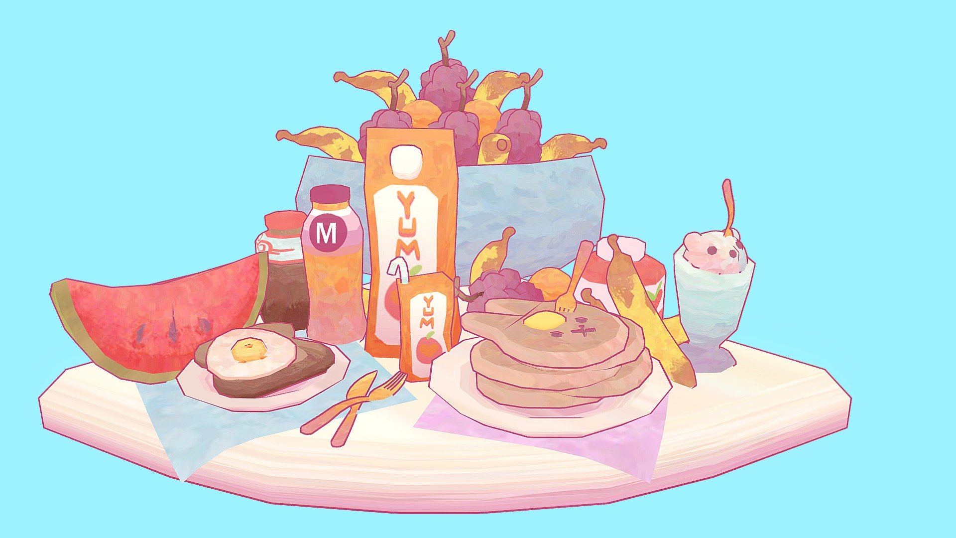 Cute Kitchen - 3D model by Robin_Vandeputte [b80c865] - Sketchfab