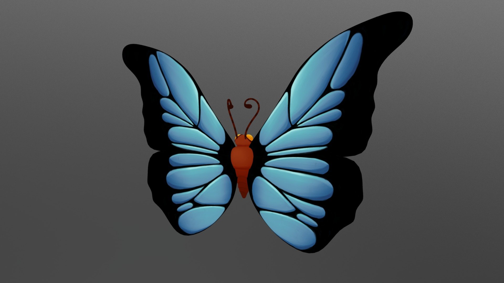 butterfly - 3D model by Adulfzen [b80da6b] - Sketchfab
