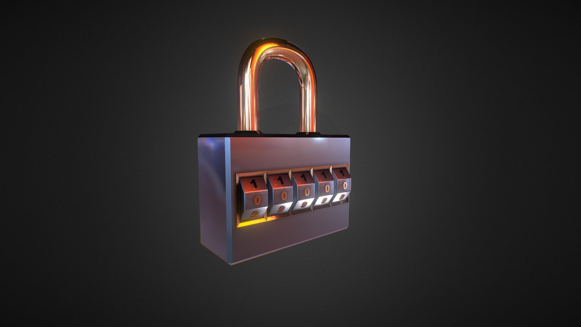 Combination lock - Download Free 3D model by artron.classic [b8100aa ...