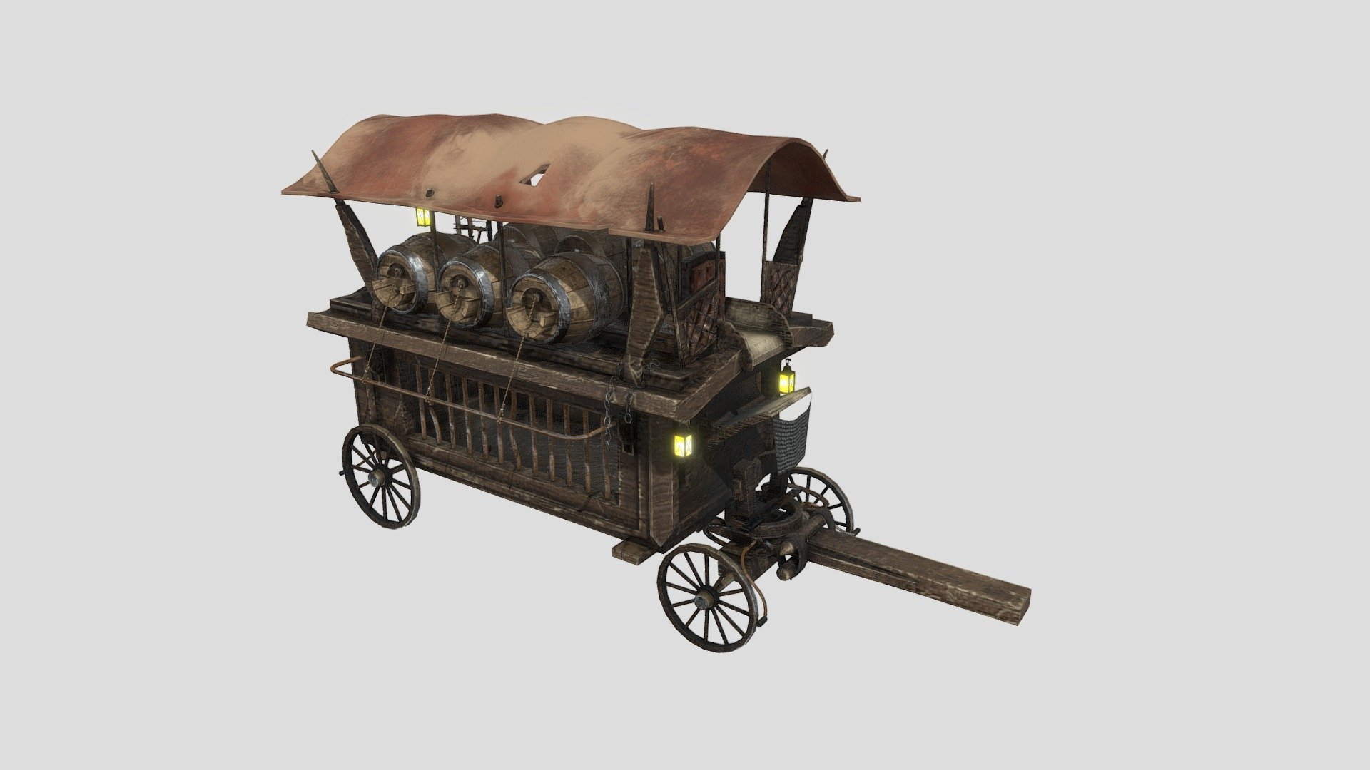 Witch hunters carriage - 3D model by Petr Vorobey (@petr_vorobey ...