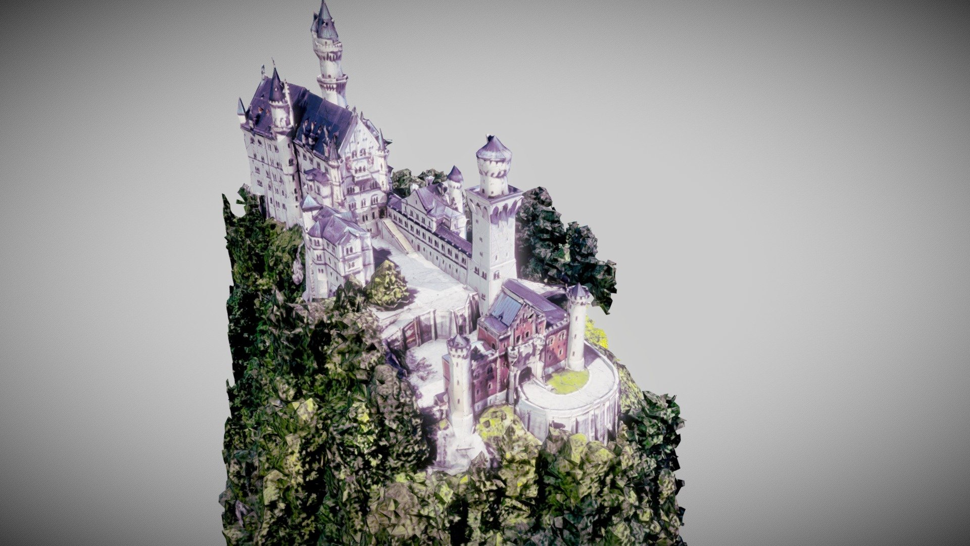 Castle Neuschwanstein Low Poly - 3D model by Lux Art Studios ...