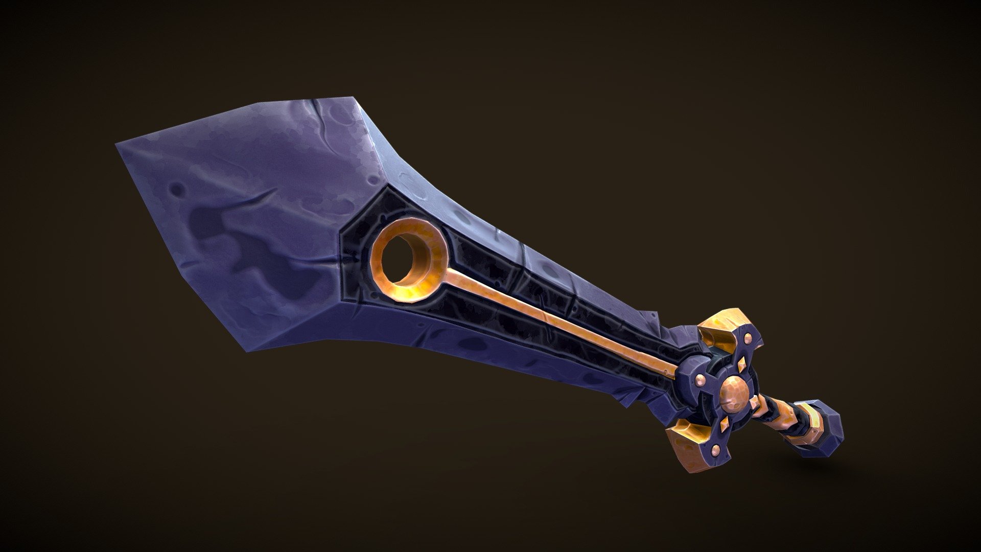 Stylized Obsidian Sword - 3D model by Mikkel Garde Blaase (@plorigon ...