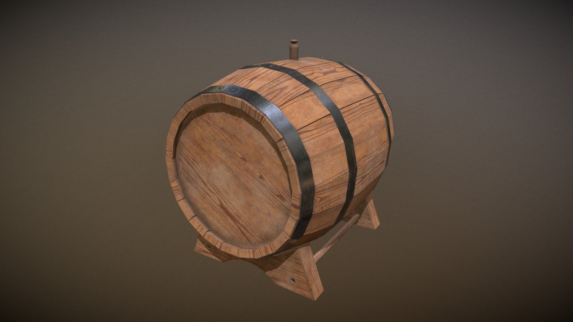 Wine Wood Barrel - Buy Royalty Free 3D model by Incg5764 [b81977f ...