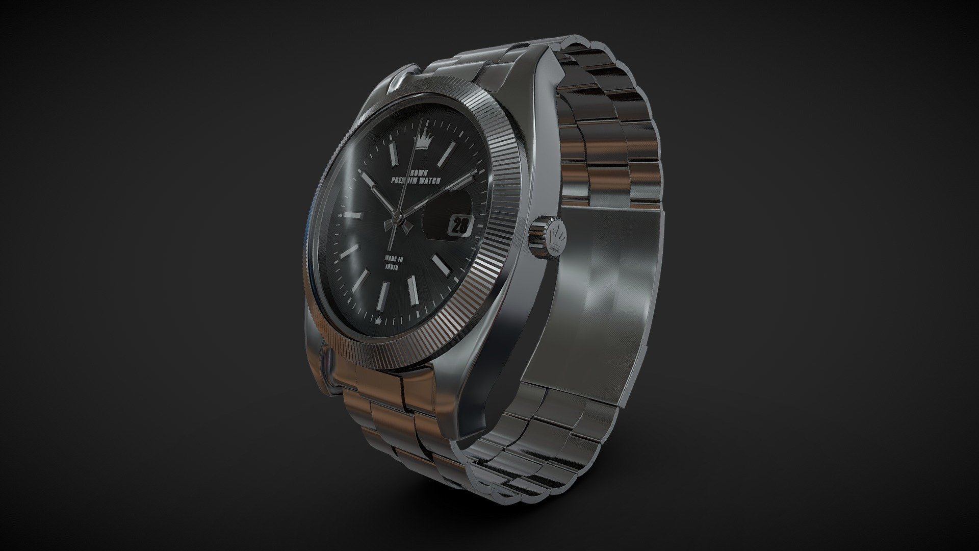 Classic Wrist Analogue Watch - 3D model by itsbhargav02 [b81a086 ...