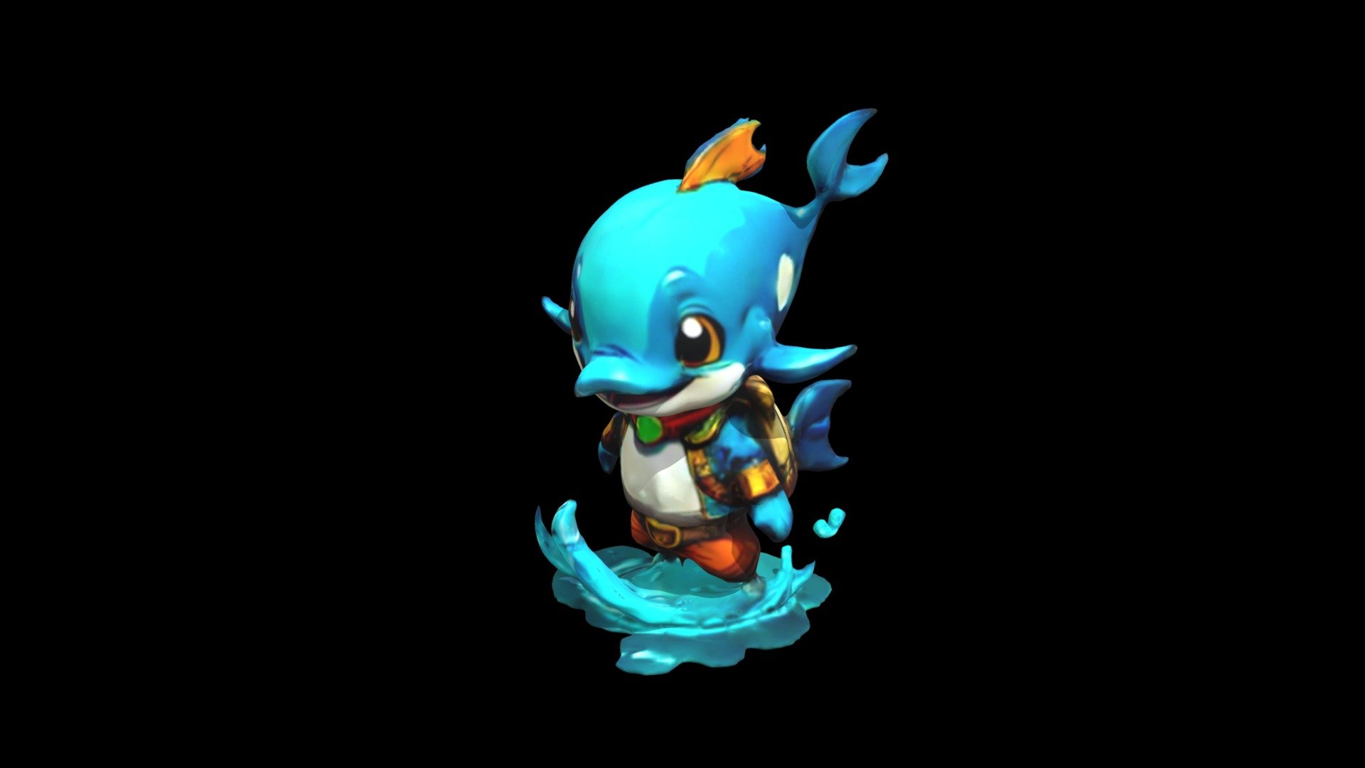 《Bubble Popper》 An adorable blue cartoon fish, w - Download Free 3D ...
