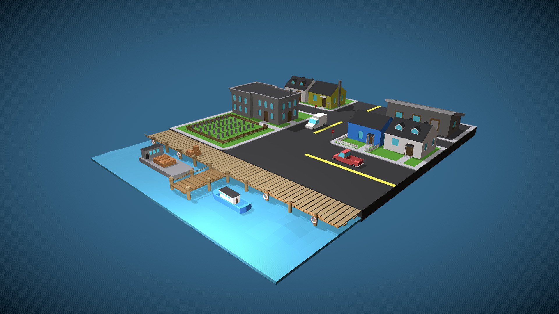 Port Town - Download Free 3D model by Jen S Abbott (@jsabbott) [b81d4c9 ...